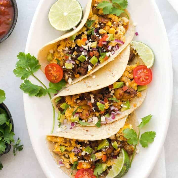 Chorizo Egg Tacos - Posh Journal