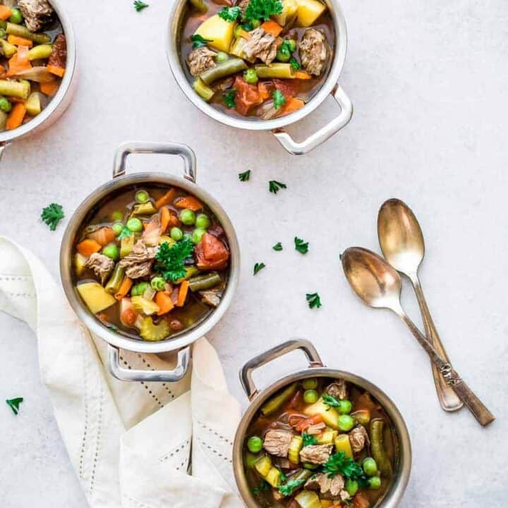 Slow Cooker Vegetable Beef Soup - Posh Journal Slow Cooker Vegetable Beef Soup - Posh Journal
