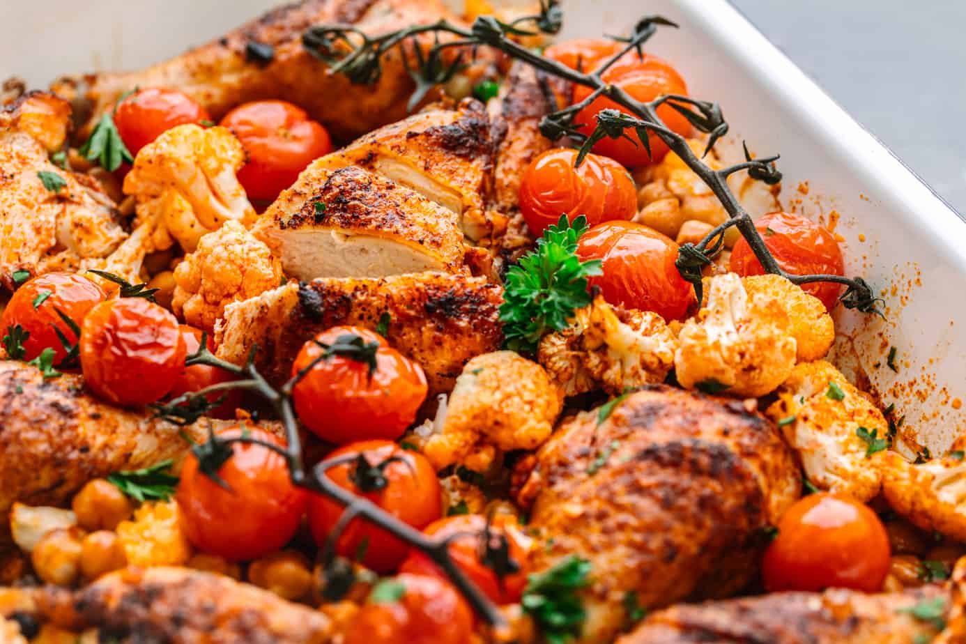 Mediterranean Roast Chicken with Veggies - Posh Journal