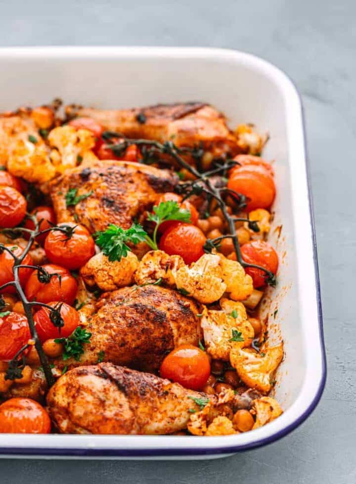 Mediterranean Roast Chicken with Veggies - Posh Journal