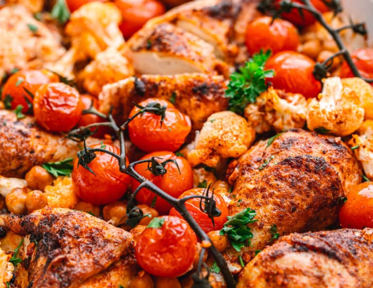 Mediterranean Roast Chicken with Veggies - Posh Journal