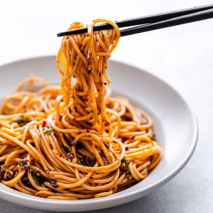 Spicy Sichuan Noodles with Garlic Chili Oil - Posh Journal