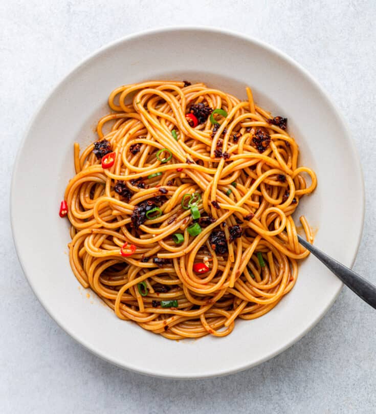 Spicy Sichuan Noodles with Garlic Chili Oil - Posh Journal