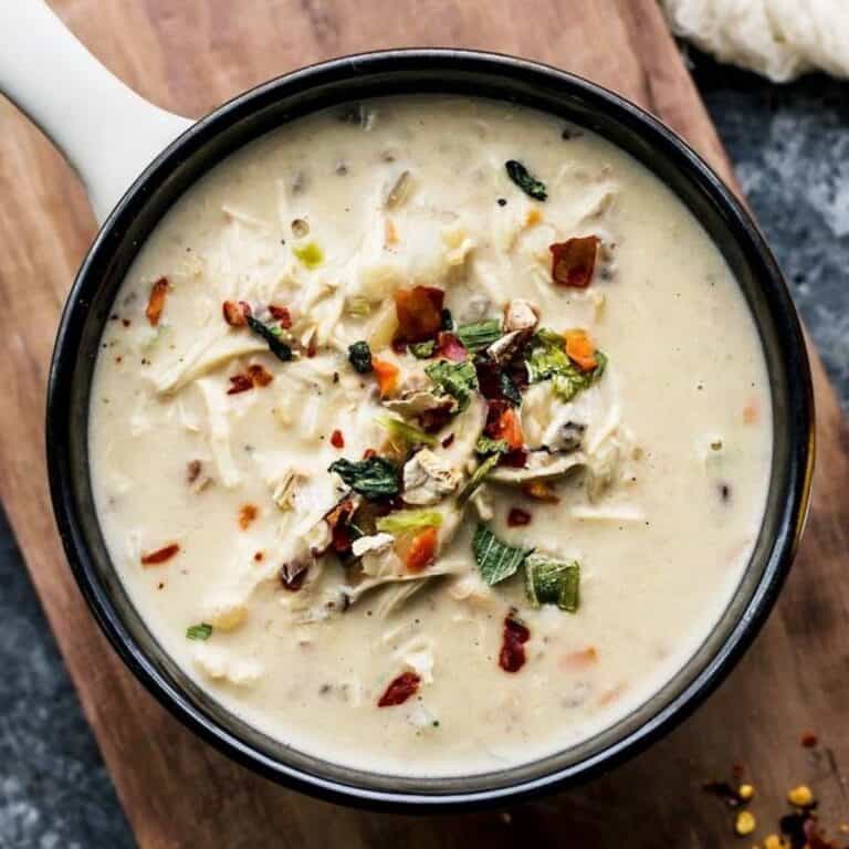 Slow Cooker Chicken Wild Rice Soup - Posh Journal