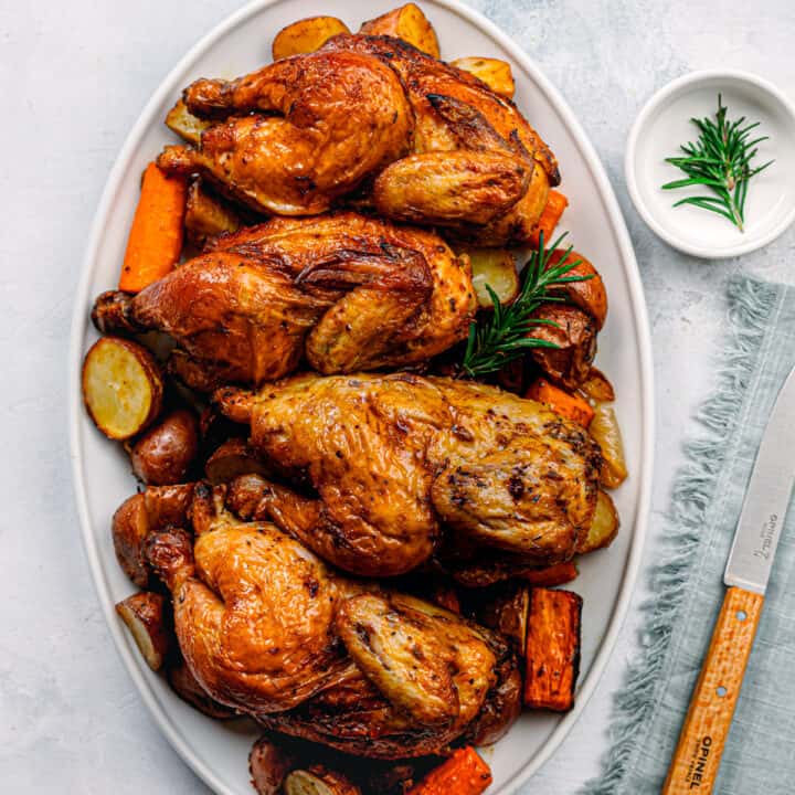Roasted Cornish Hen (with Mixed Vegetables) - Posh Journal