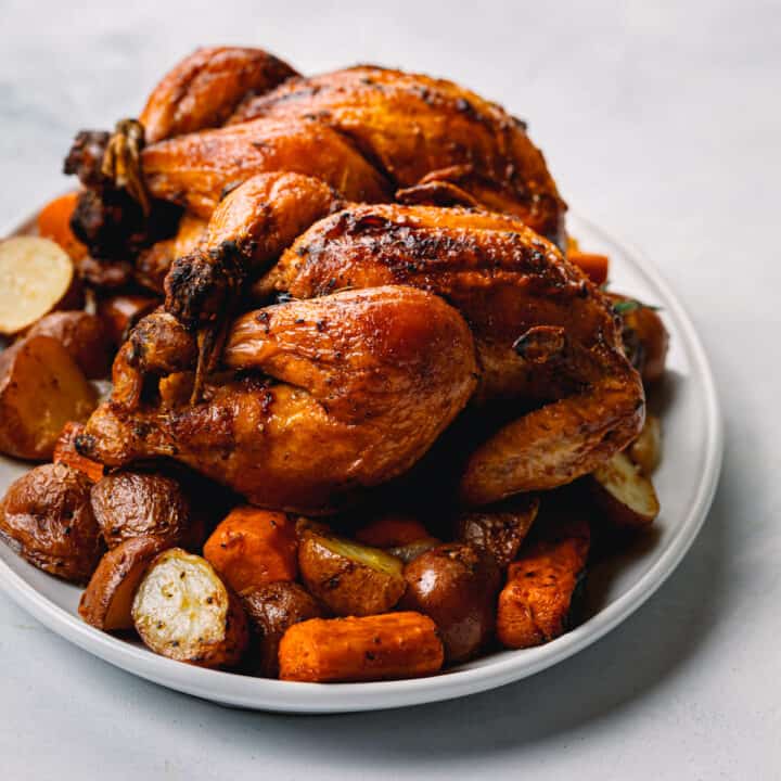 Roasted Cornish Hen (with Mixed Vegetables) - Posh Journal