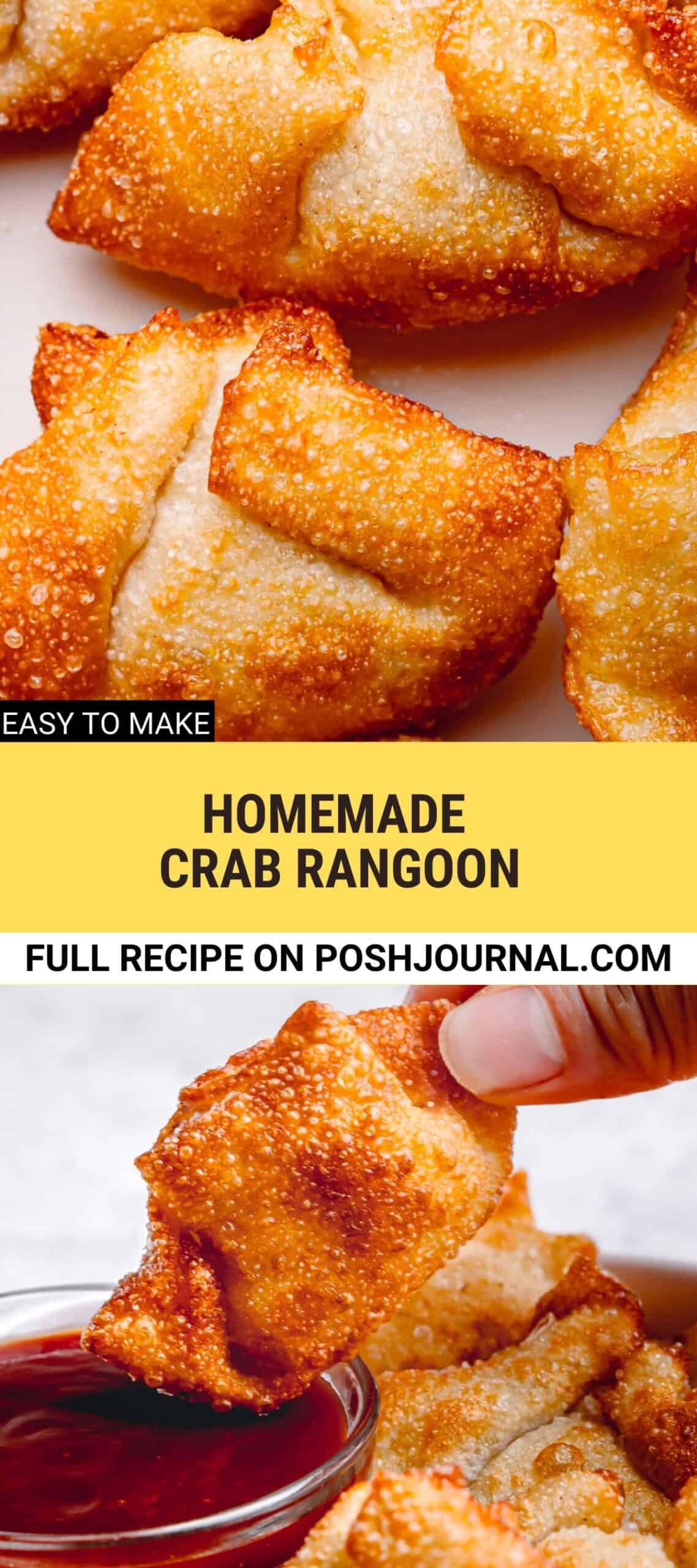 Homemade Crab Rangoon (Crispy Crab Wonton with Cream Cheese) - Posh Journal