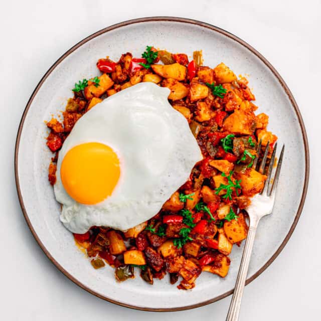 Easy Potato Hash with Bell Pepper and Onion - Posh Journal