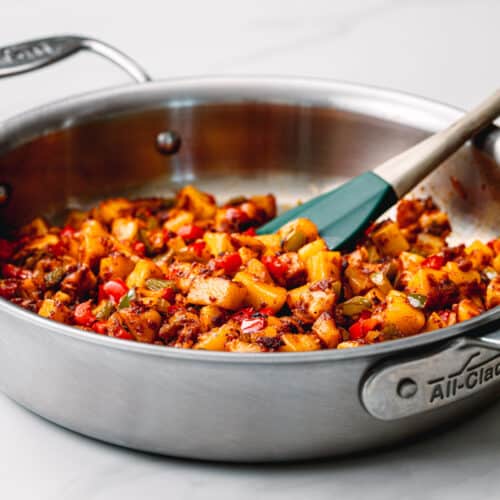Easy Potato Hash with Bell Pepper and Onion - Posh Journal