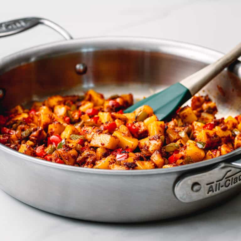 Easy Potato Hash with Bell Pepper and Onion - Posh Journal
