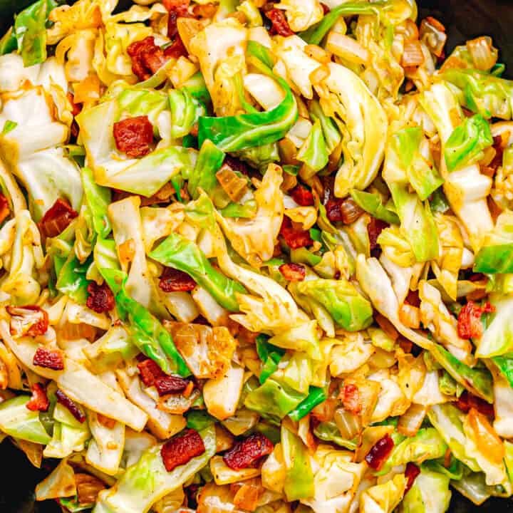 Southern Fried Cabbage with Bacon and Onions - Posh Journal