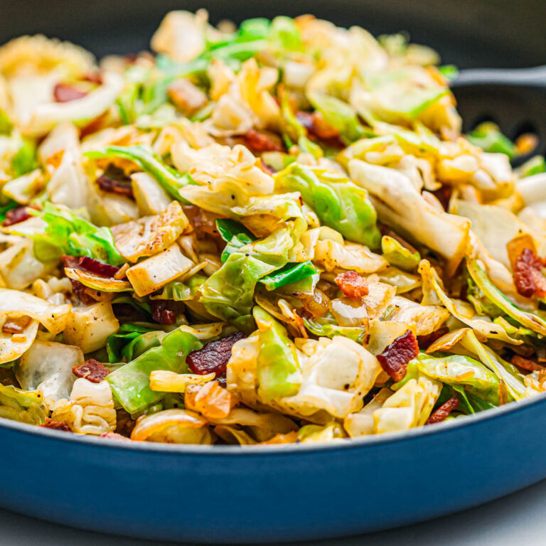 Southern Fried Cabbage with Bacon and Onions - Posh Journal