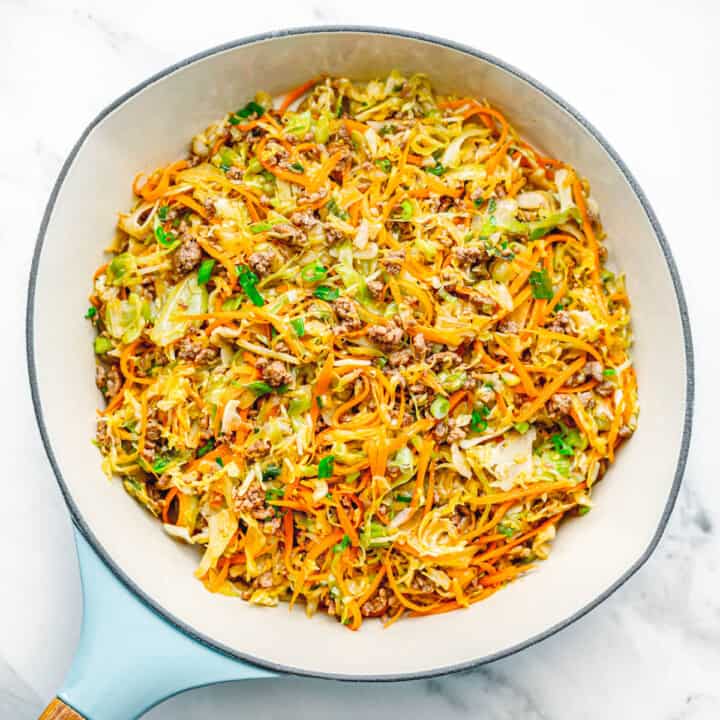 Easy Ground Beef and Cabbage Stir Fry - Posh Journal