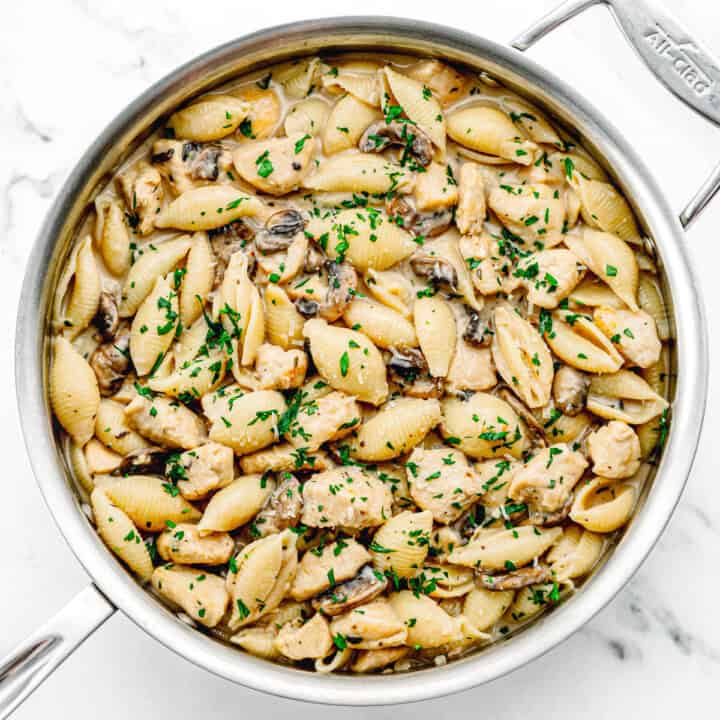 Creamy Chicken and Chorizo Pasta - Posh Journal