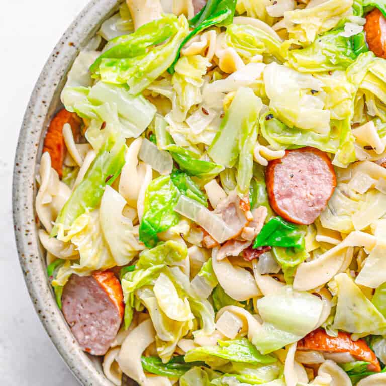 Kielbasa with Cabbage and Noodles - Posh Journal