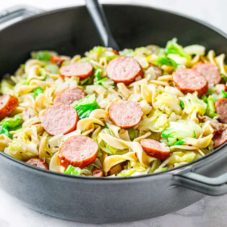 Kielbasa with Cabbage and Noodles - Posh Journal
